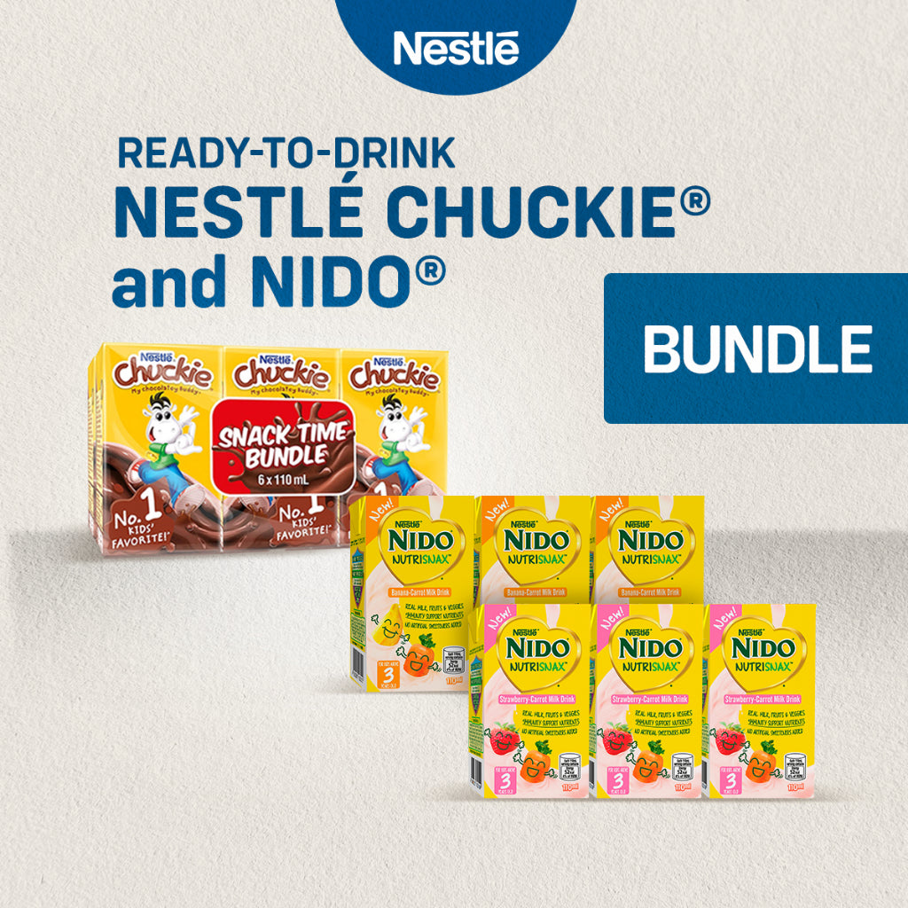 Chuckie 110ml x 6 + Nido Nutrisnax Strawberry 110ml x 3 + Nido Nutrisn