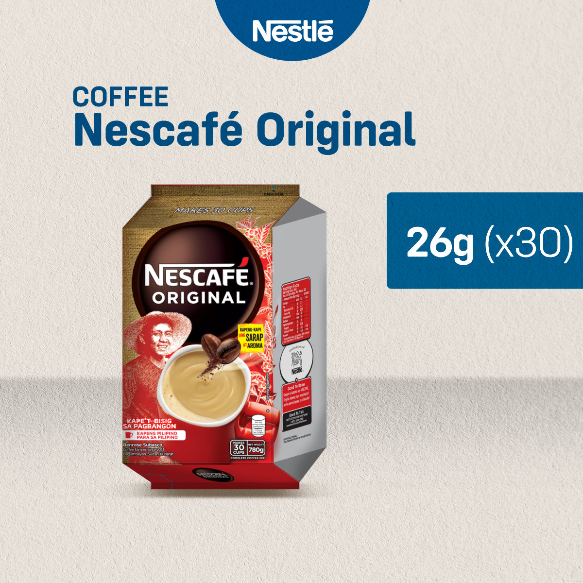 Nescafe Original 3-in-1 Coffee 26g - Pack of 30