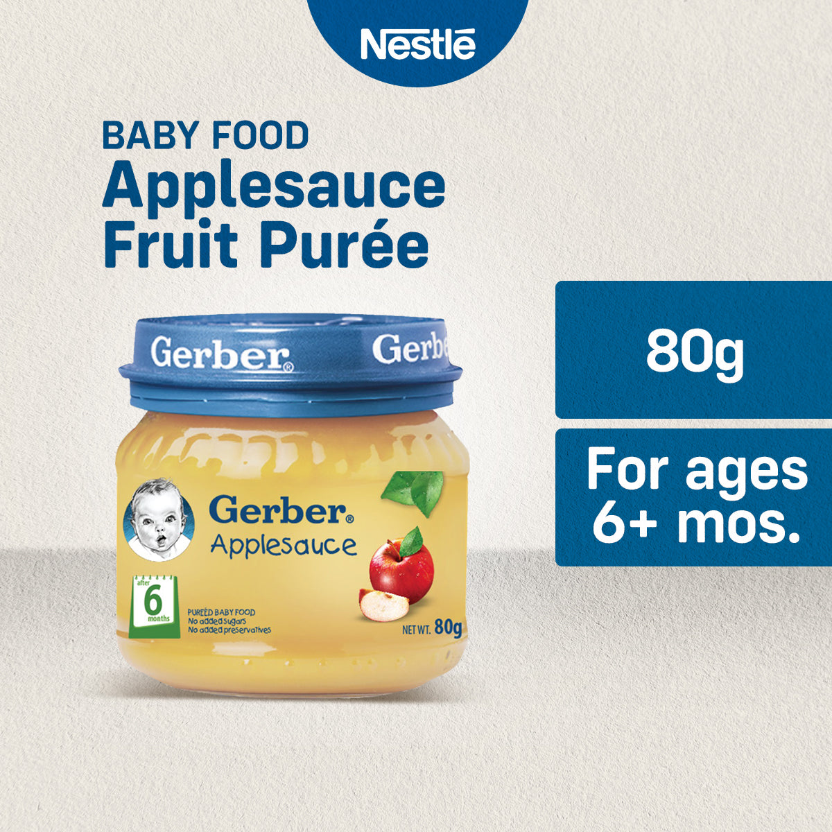 Gerber Applesauce Puree Baby Food 80g