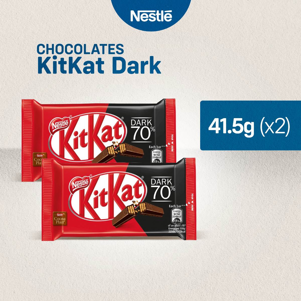KITKAT Fine Dark Chocolate 41.5g - Pack of 2