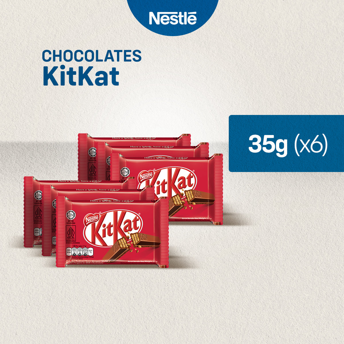 KitKat Milk Chocolate 4-Finger 35g - Pack of 6