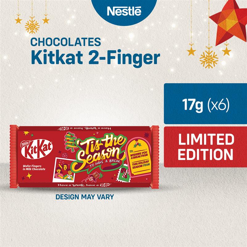 KitKat 2-Finger 6 Pack Christmas Sleeving - Pack of 6
