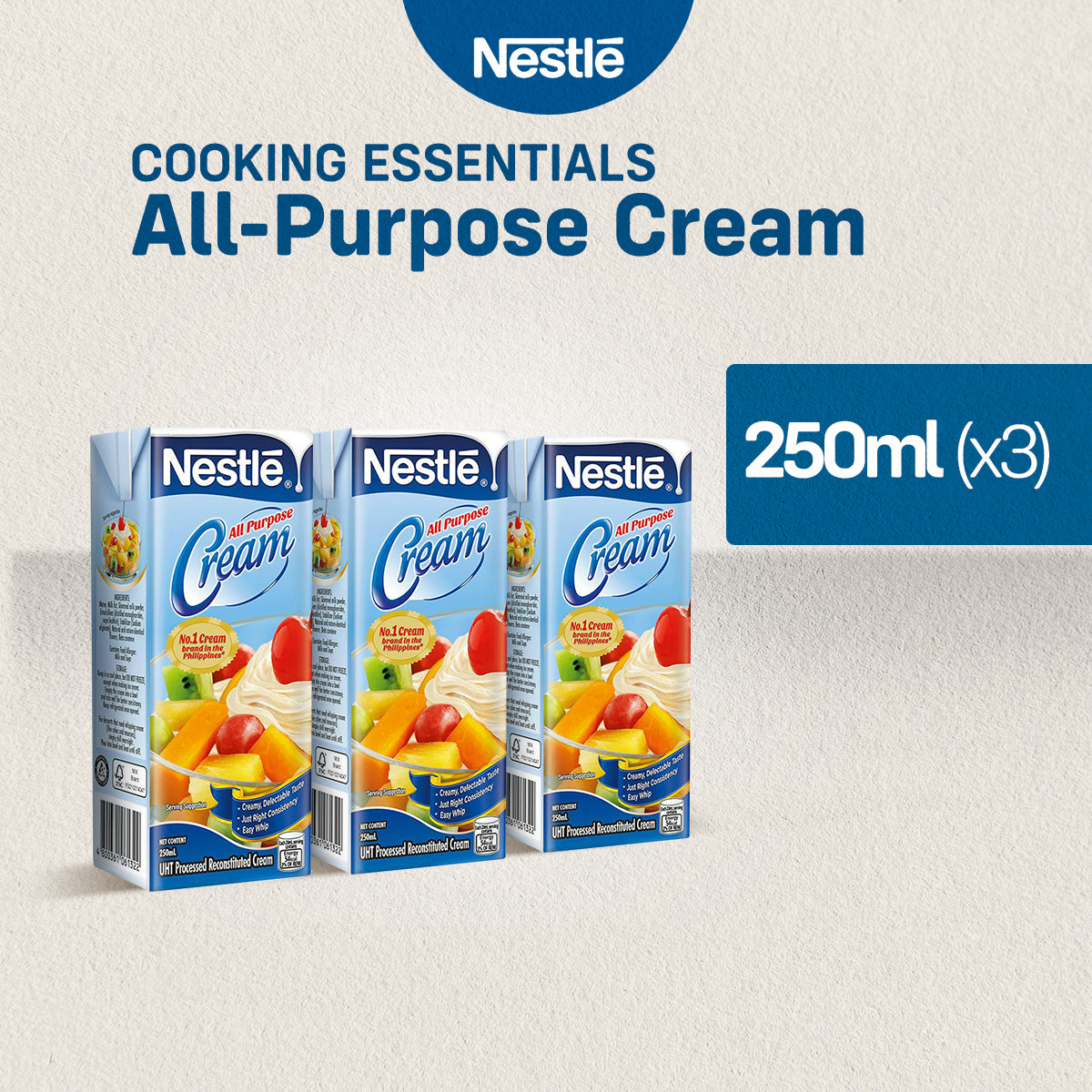 NESTLE All-Purpose Cream 250ml - Pack of 3