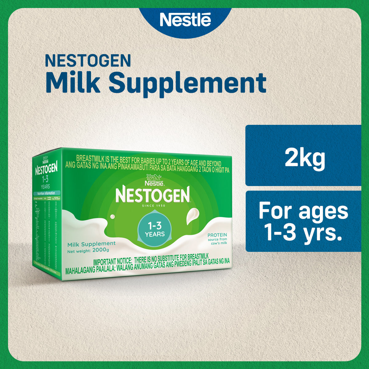 Nestogen Three Milk Supplement for Children 1 to 3 Years 2kg