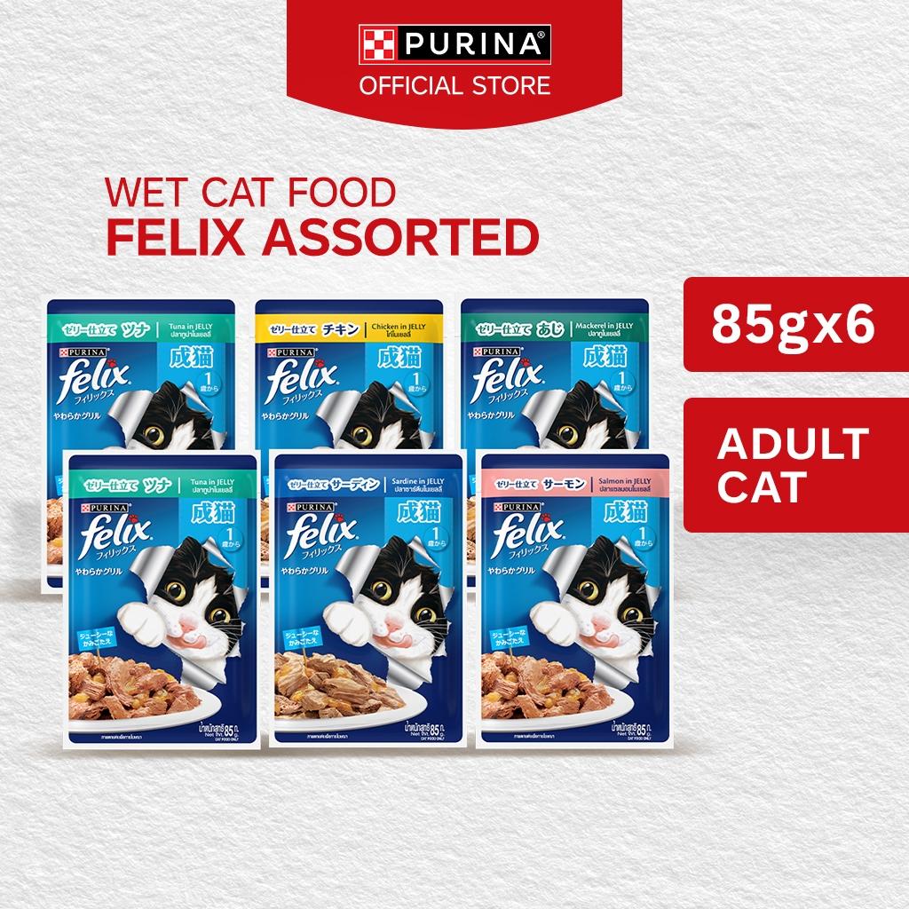 PURINA FELIX Adult Cat Assorted 85g x6