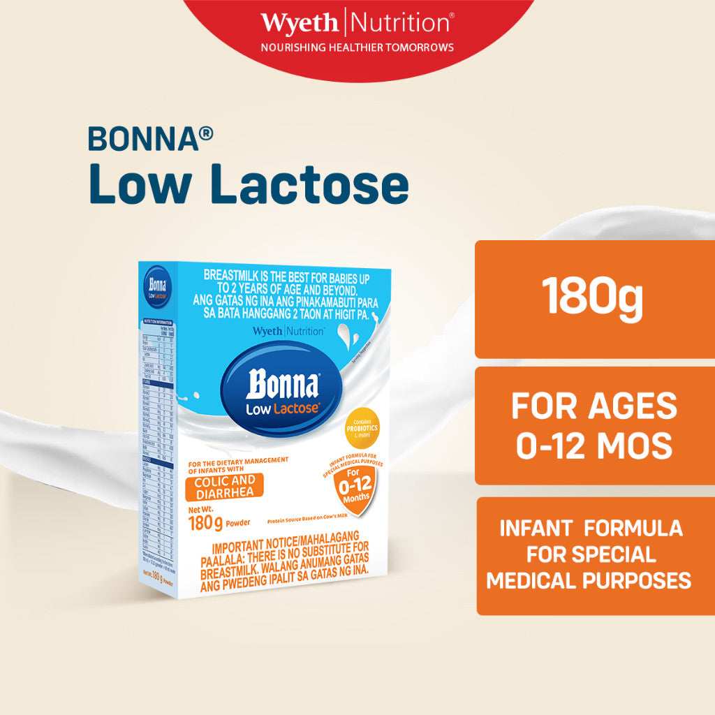 BONNA Low Lactose Infant Formula Milk Powder for 0-12 Months Old 180g