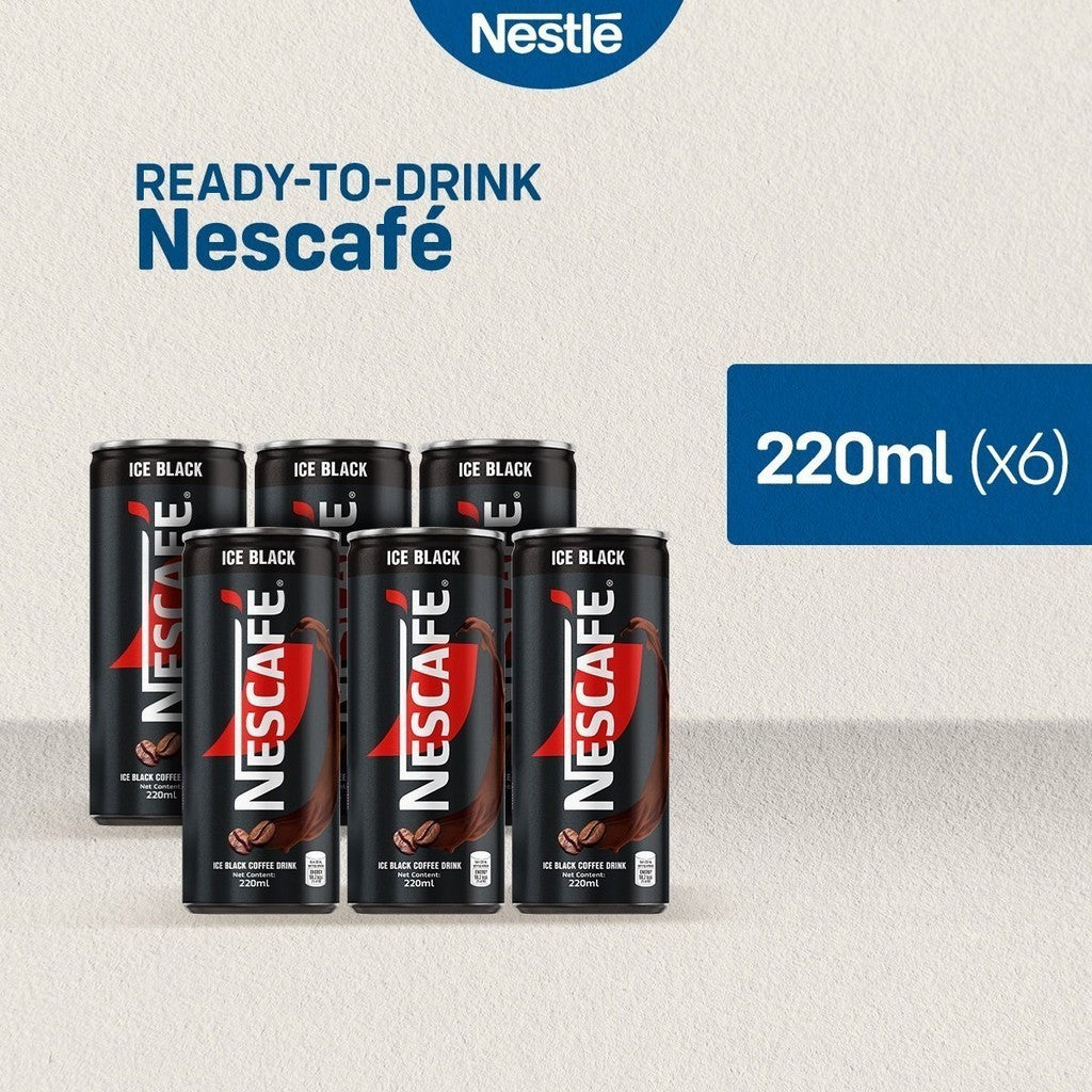 [NEW] Nescafe Ready to Drink Ice Black 220ml - Pack of 6