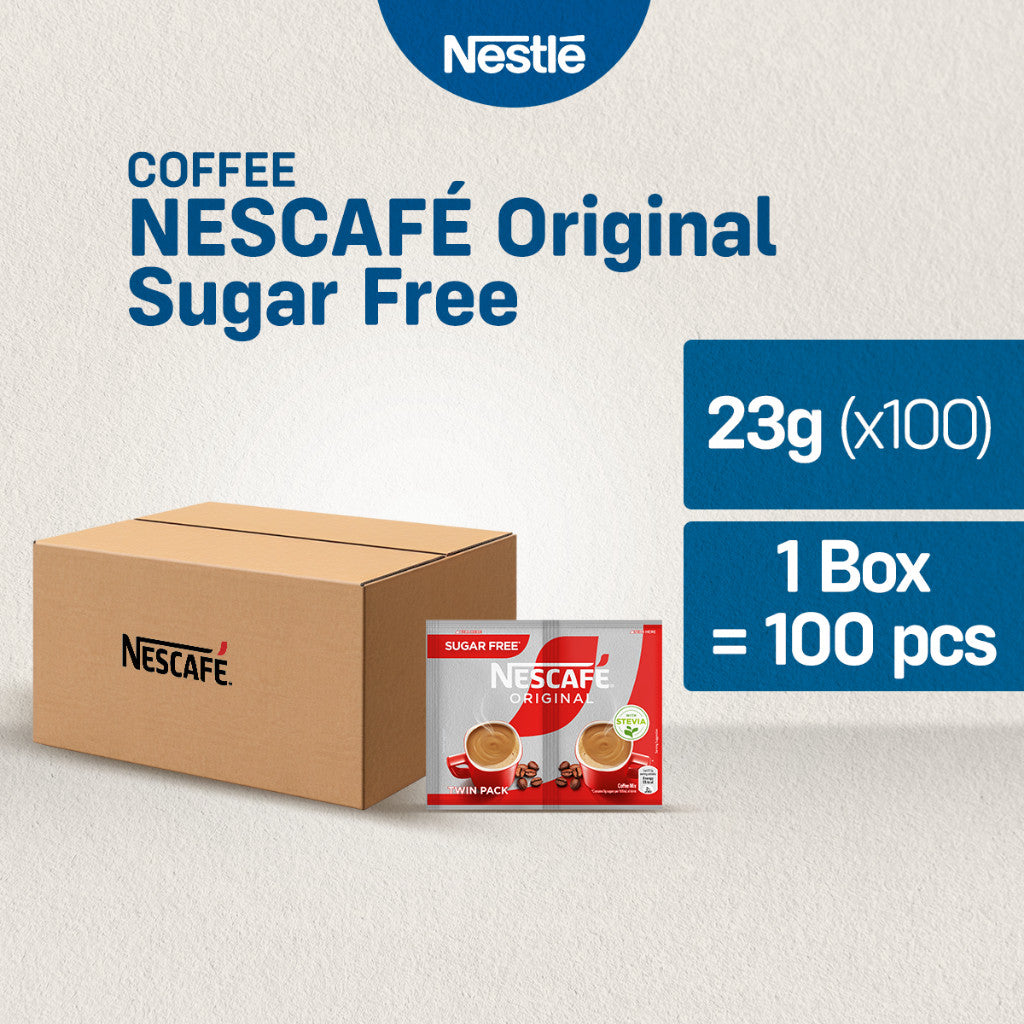 [CASE DEAL] Nescafe Original Twin Pack Sugar Free 23g - Pack of 100