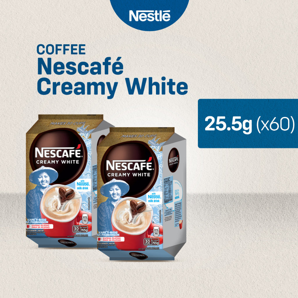 Nescafe Creamy White 3-in-1 Coffee 25.5g - Pack of 60