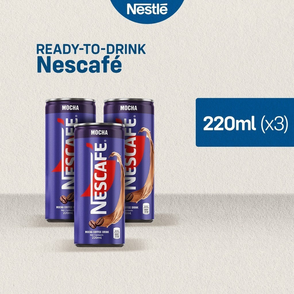 [NEW] Nescafe Ready to Drink Mocha 220ml - Pack of 3