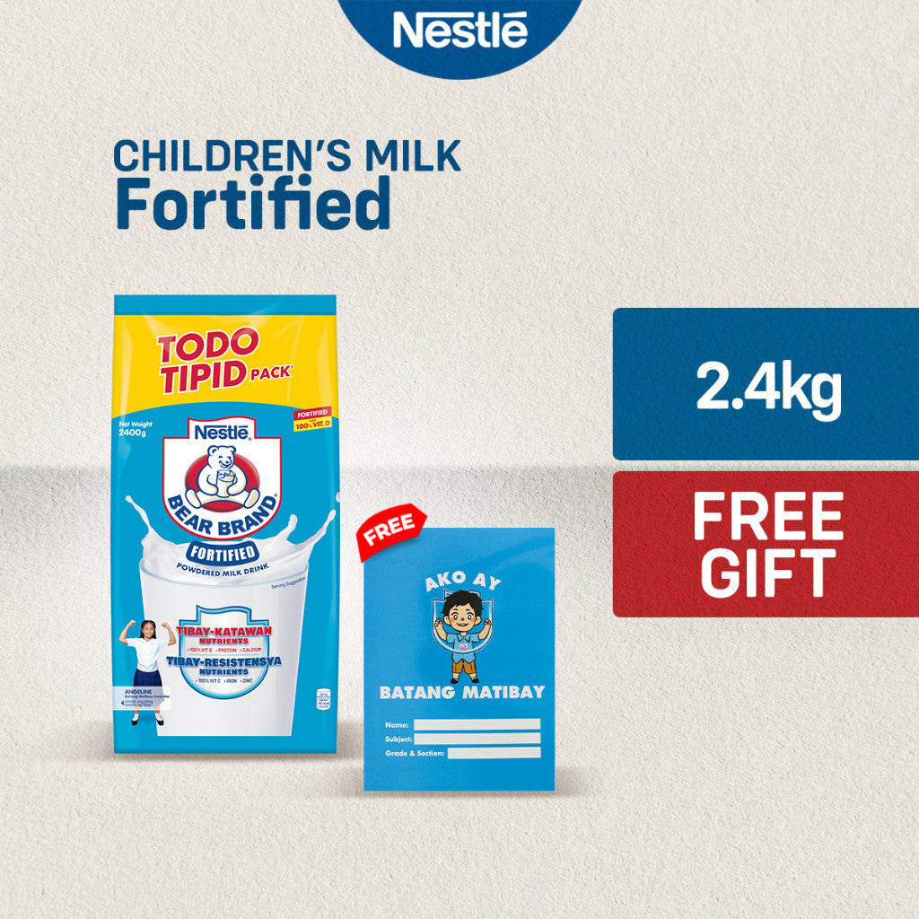 [FREE Notebook] Bear Brand Fortified Powdered Milk Drink 2.4kg