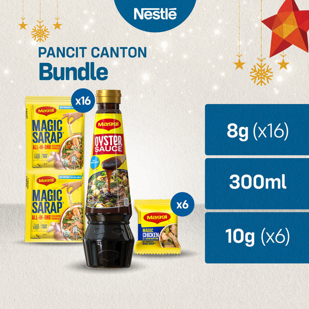 Maggi Magic Chicken Broth Cube 10g x 6 + Maggi Magic Sarap 8g x 16 + M