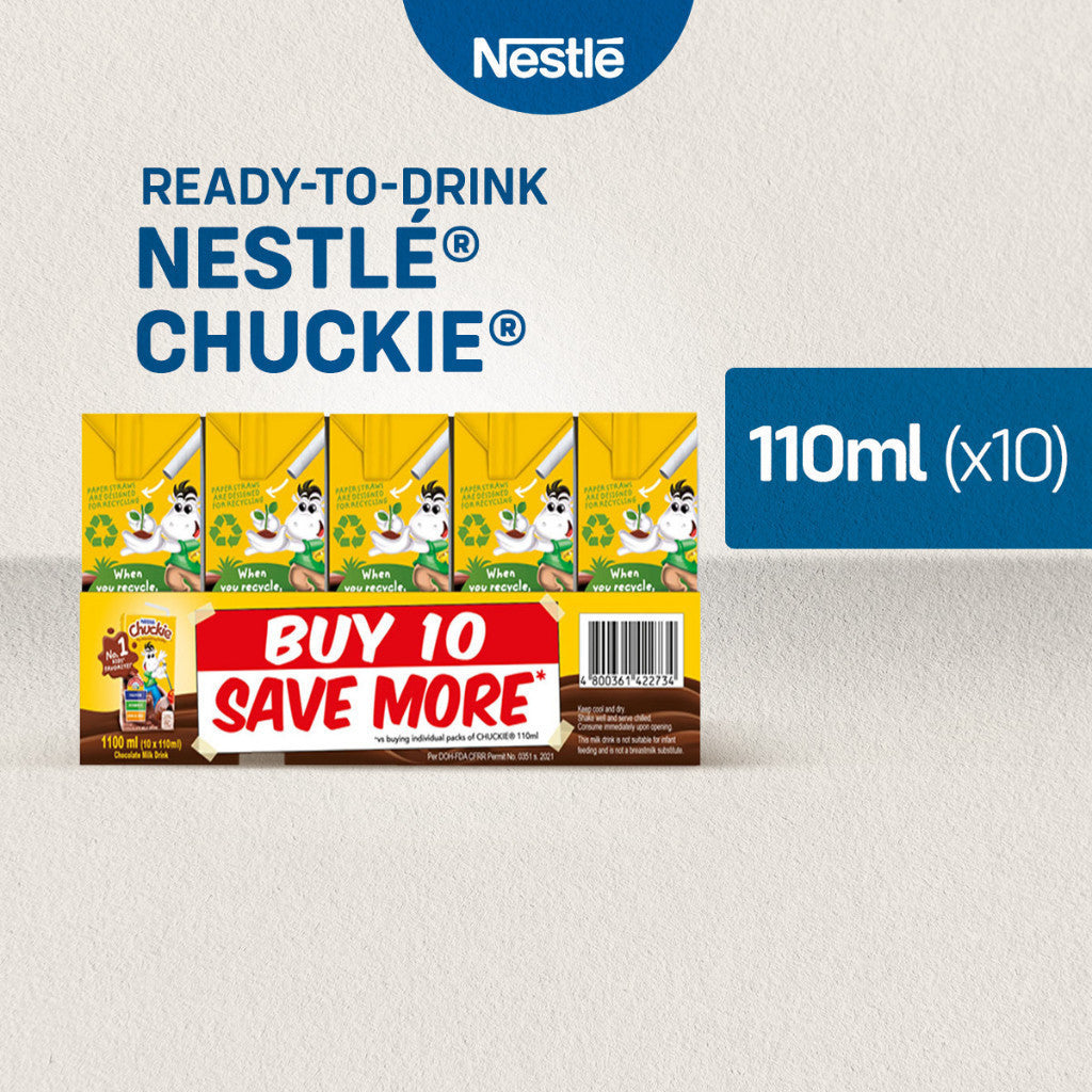Nestle Chuckie Chocolate Milk Drink 110ml - Pack of 10