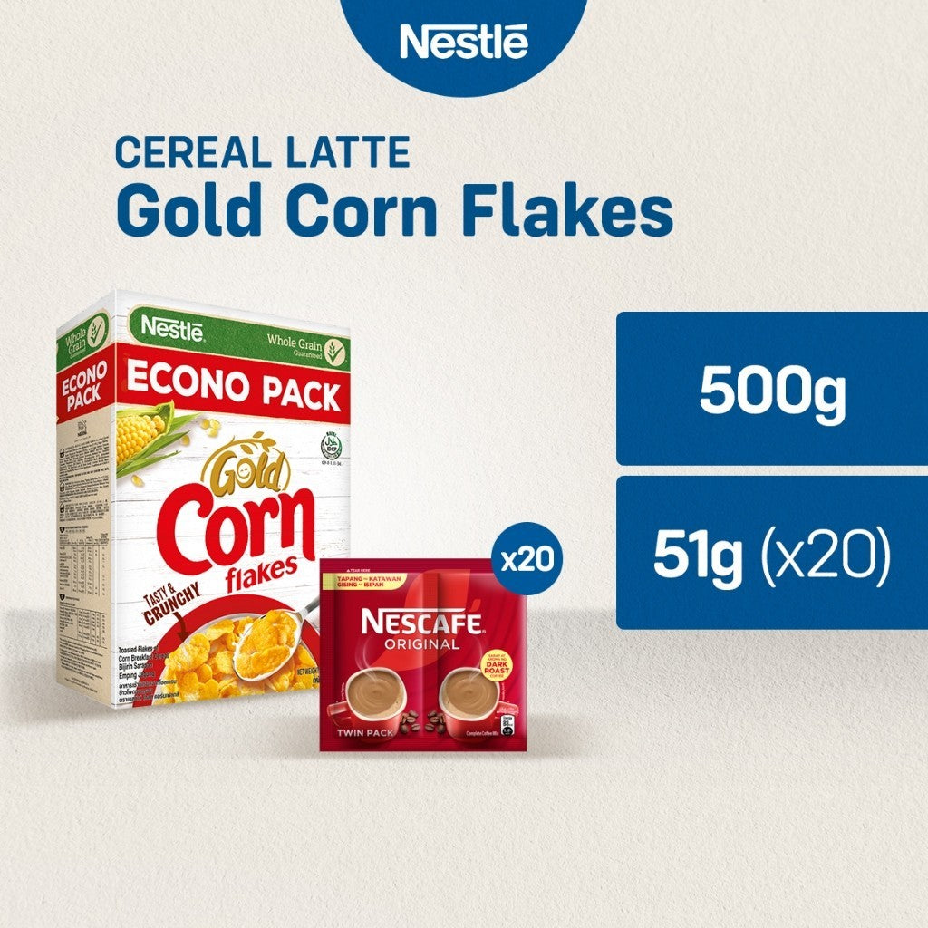 Gold Cornflakes Cereal Milk Latte Bundle (Gold Cornflakes 500g + Nesca