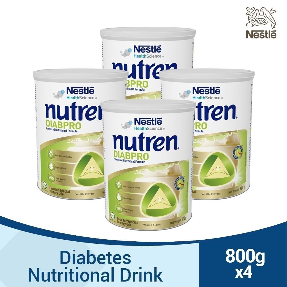 NUTREN DIABPRO Vanilla Powdered Nutritional Formula 3.2kg (800g - Pack