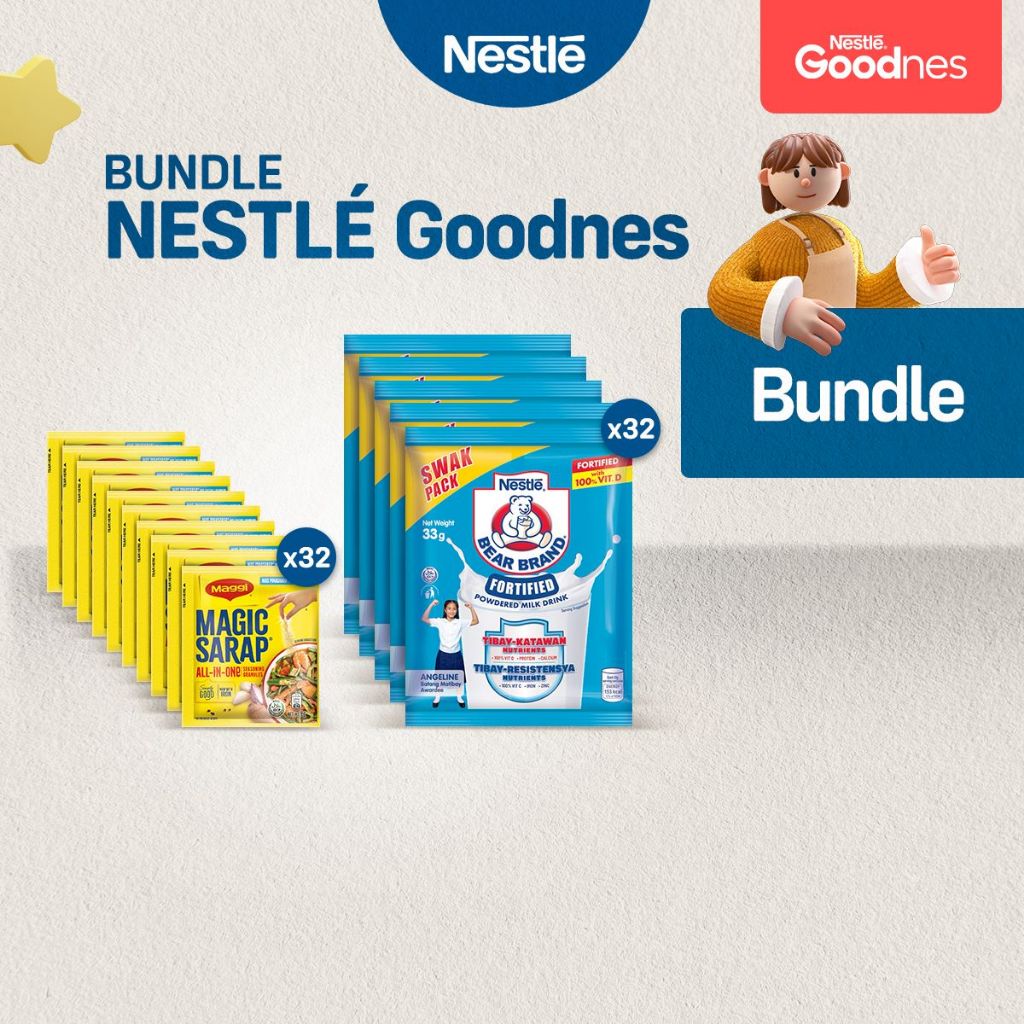 Maggi Magic Sarap All-In-One Seasoning Granules 8g x32 + Bear Brand Fo