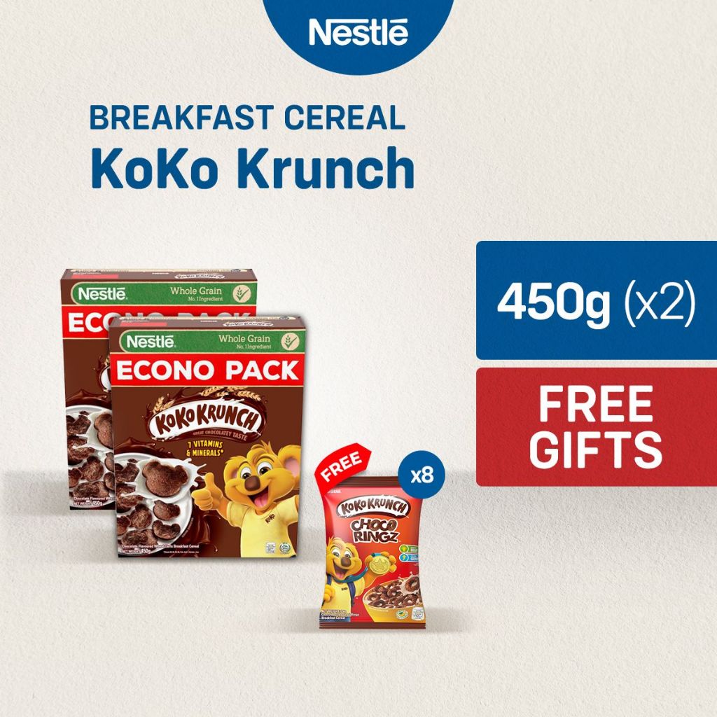 [FREE 8PCS CHOCO RINGZ] Koko Krunch 450g - Pack of 2