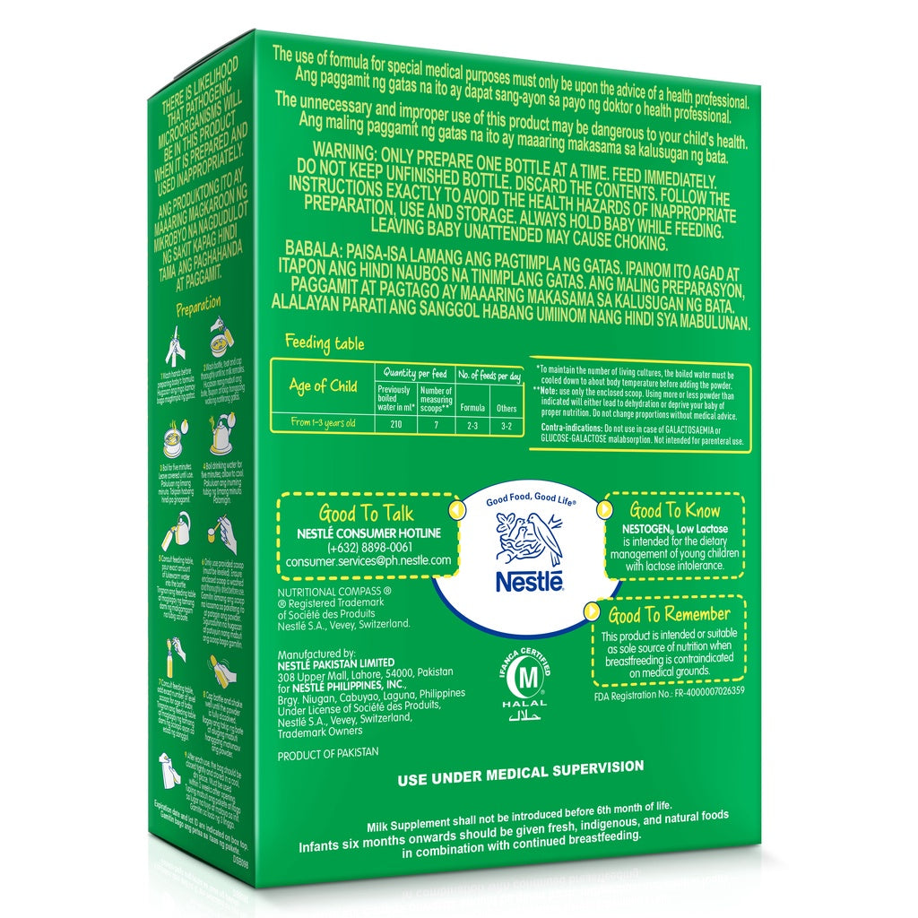 Nestogen Low Lactose Infant Formula for 0 to 12 Months 400g