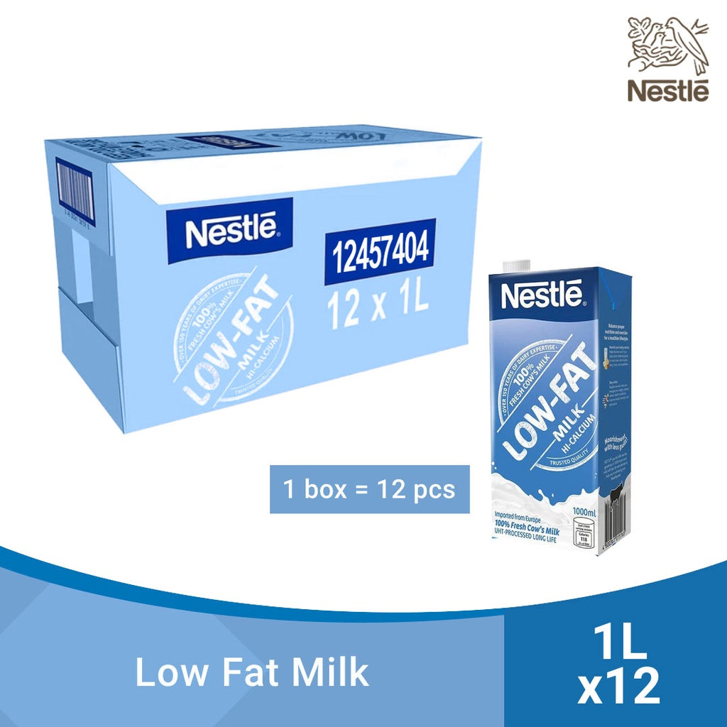 NESTLÉ Low-Fat Milk 1L UHT - Pack of 12