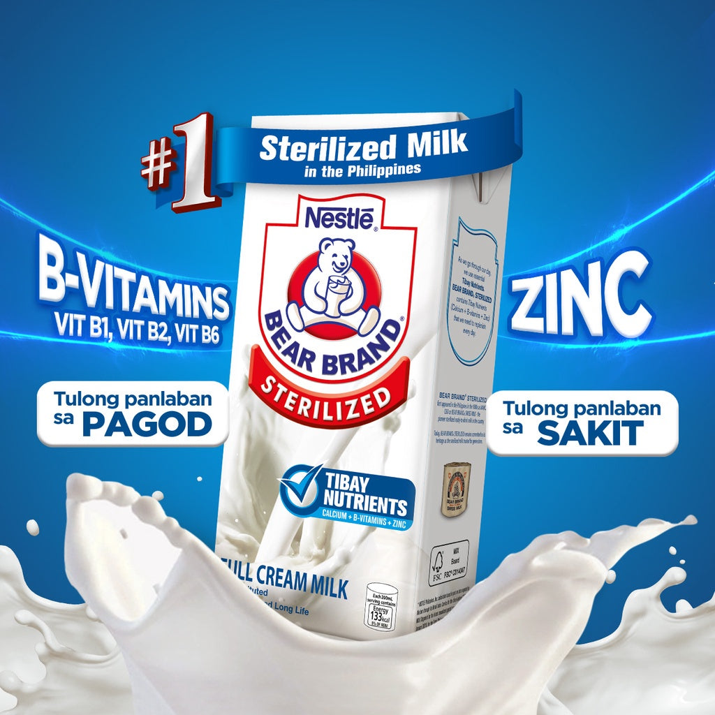 BEAR BRAND Sterilized UHT Milk 1L - Pack of 12