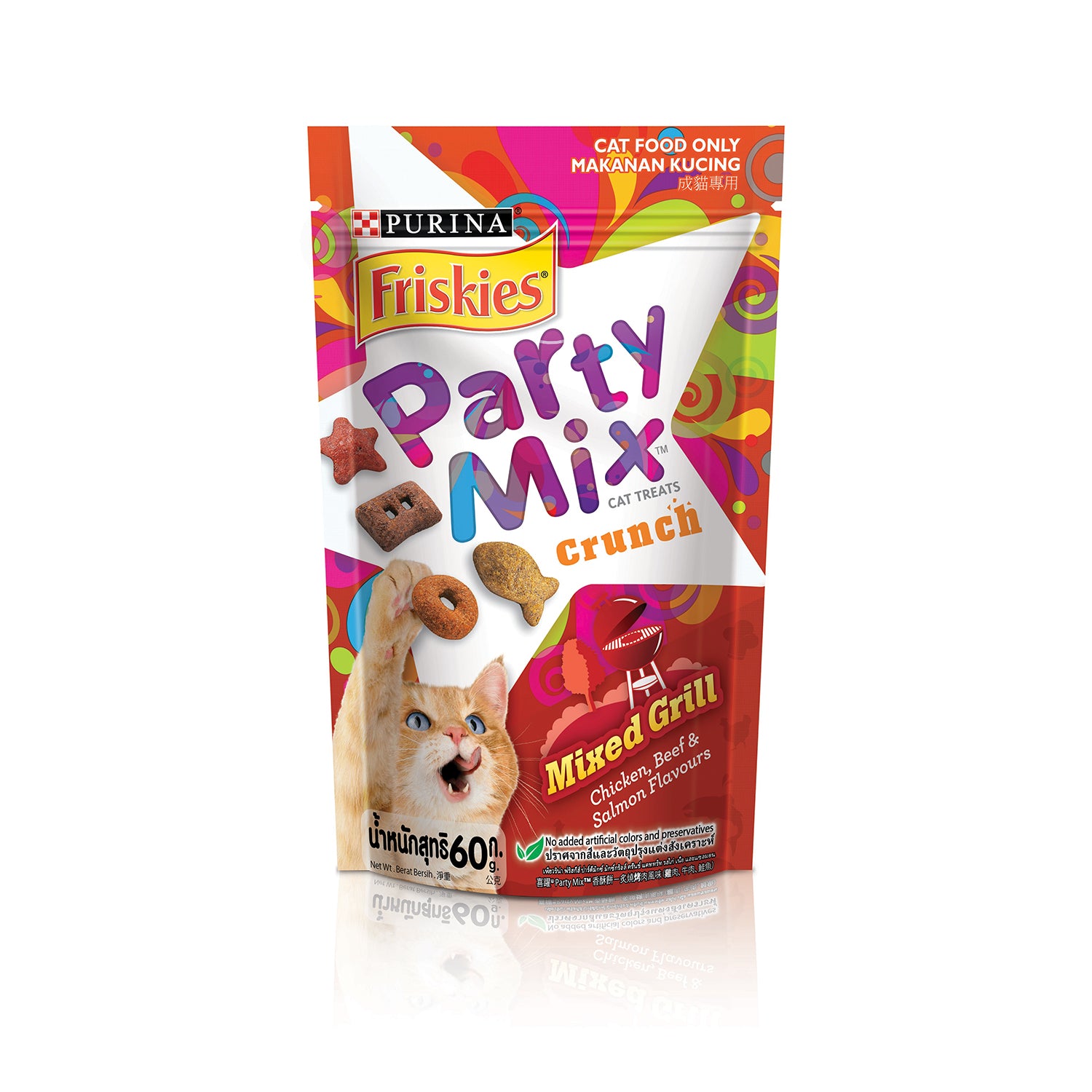 Purina Friskies Party Mix Crunch Original Adult Cat Treats 60g