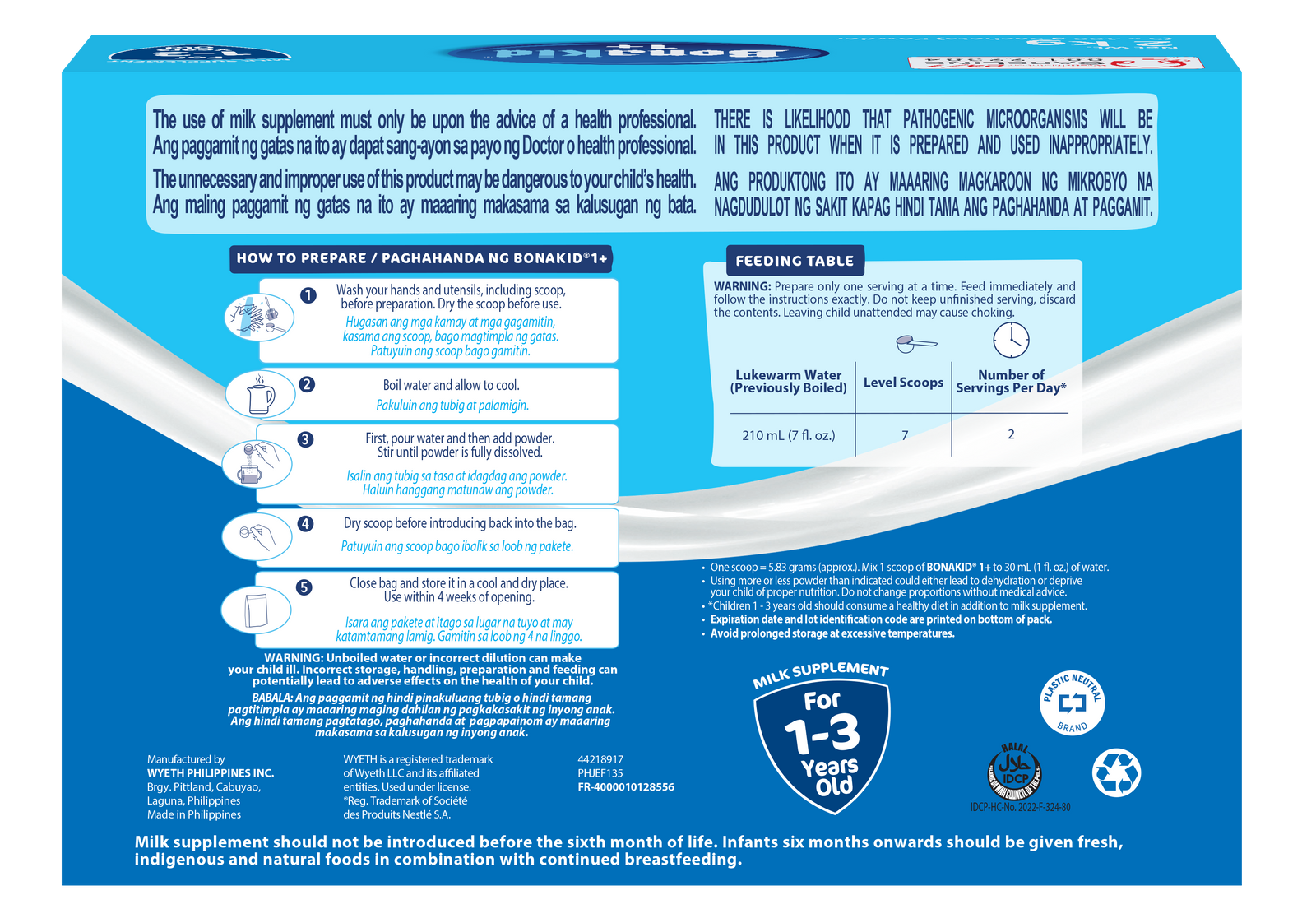 Bonakid Stage 3 Milk Supplement for Children 1 to 3 Years Old 2kg