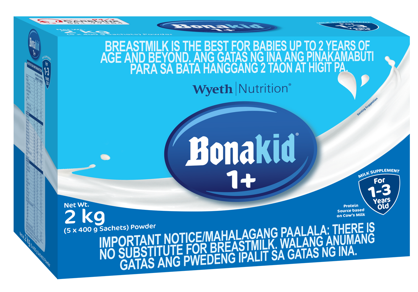 Bonakid Stage 3 Milk Supplement for Children 1 to 3 Years Old 2kg