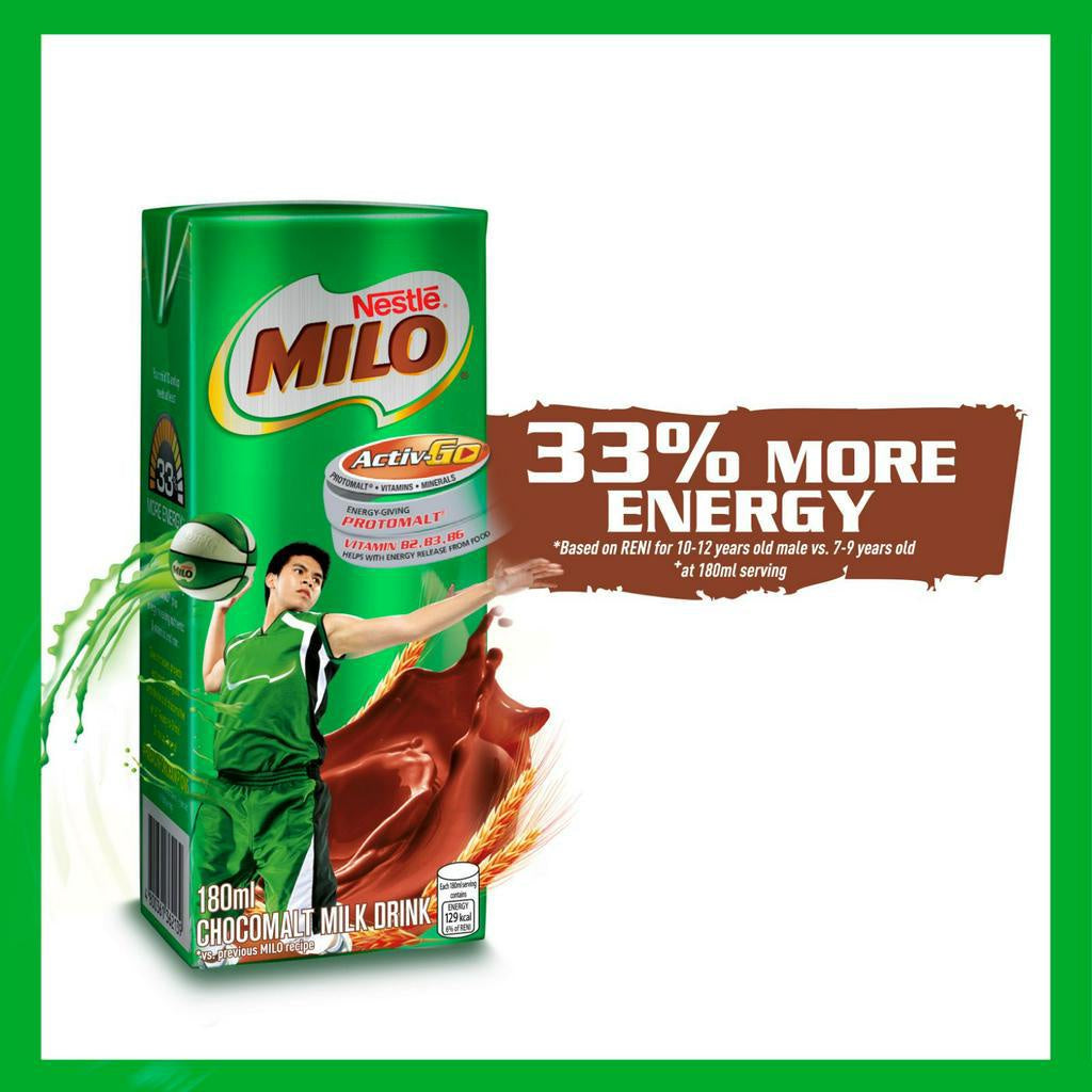 MILO Ready-to-Drink Flavoured Milk 110ml - Pack of 6