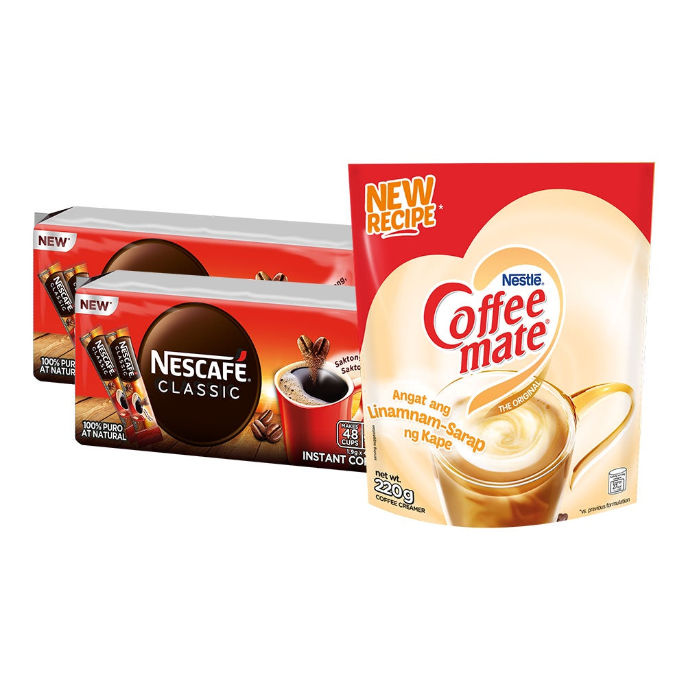 NESCAFE Classic Instant Coffee 1.9g - Pack of 96 with COFFEE-MATE Coff