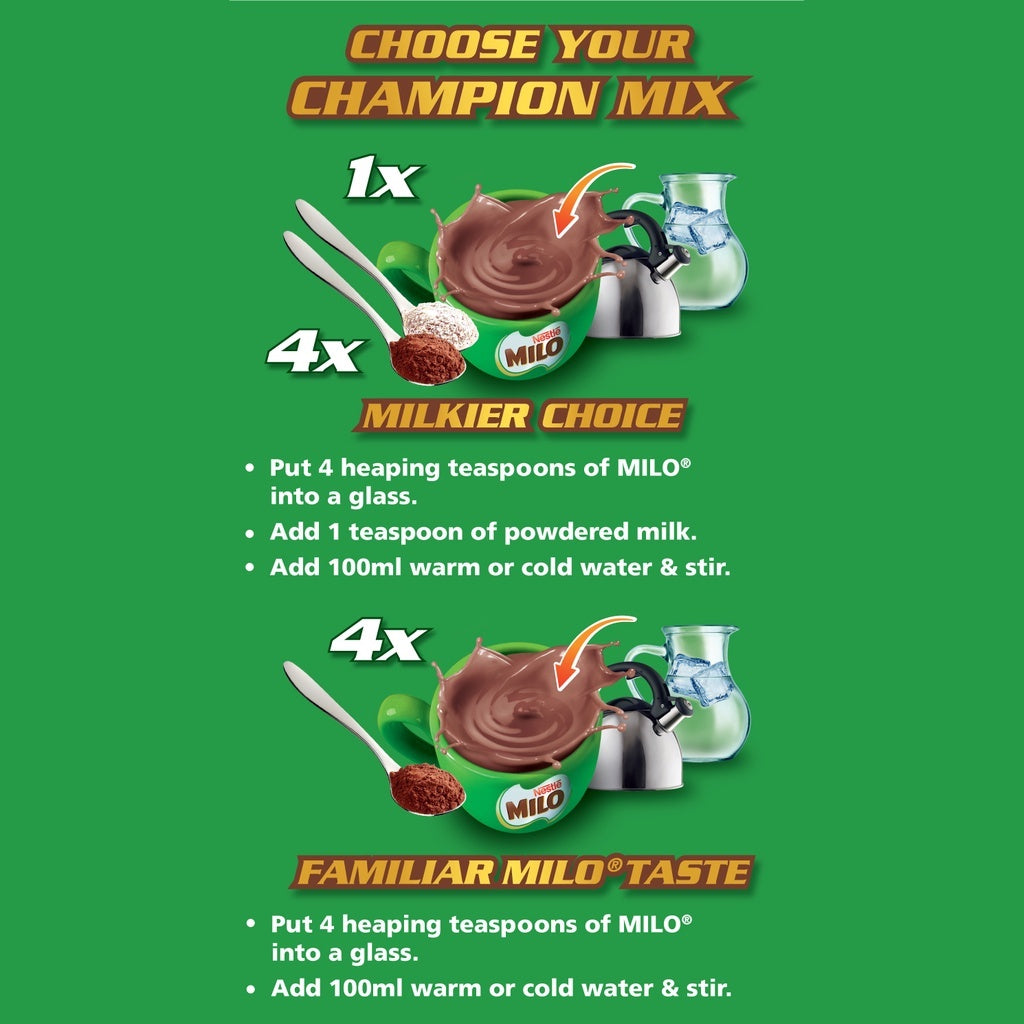 MILO Choco Powdered Milk Drink 24g - Pack of 12 and BEAR BRAND Powdere